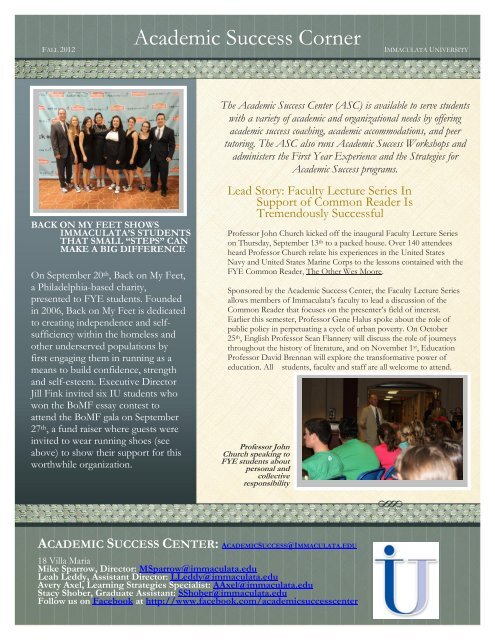 newsletter - Immaculata University