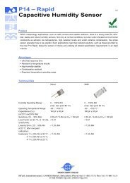 P14 Femto-Thermo Capacitive Humidity - IST AG Innovative Sensor ...