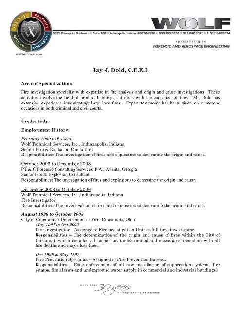 Download CV - Wolf Technical Services, Inc.
