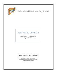 Tlicho Land Use Plan - Wek'eezhii Land and Water Board