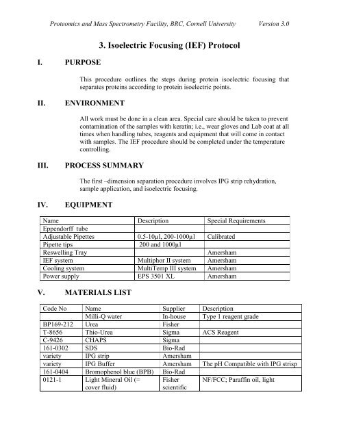 Isoelectric Focusing (IEF) Protocol Cornell University, 43% OFF