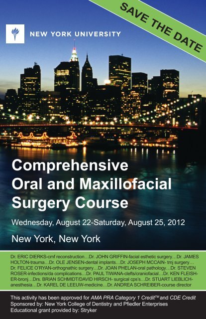 Comprehensive Oral and Maxillofacial Surgery Course - American ...