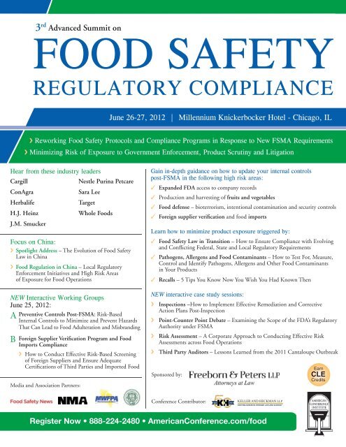 REGULATORY COMPLIANCE - Food Safety News