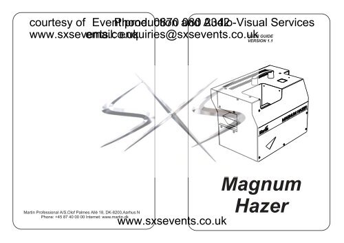 Lighting - Martin magnum-hazer-manual - SXS Events