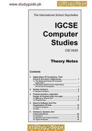 IGCSE/O-Level REVISION NOTES The basic ... - StudyGuide.PK