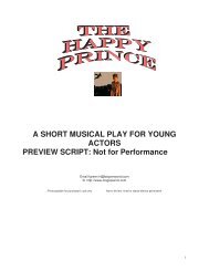 The Happy Prince Play Script