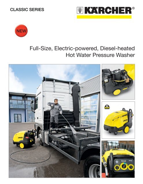 Full-Size, Electric-powered, Diesel-heated Hot Water Pressure Washer