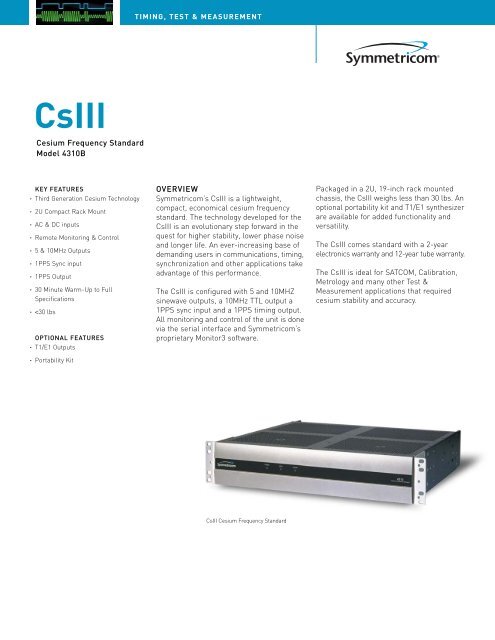 Symmetricom CsIII Cesium Frequency Standard.