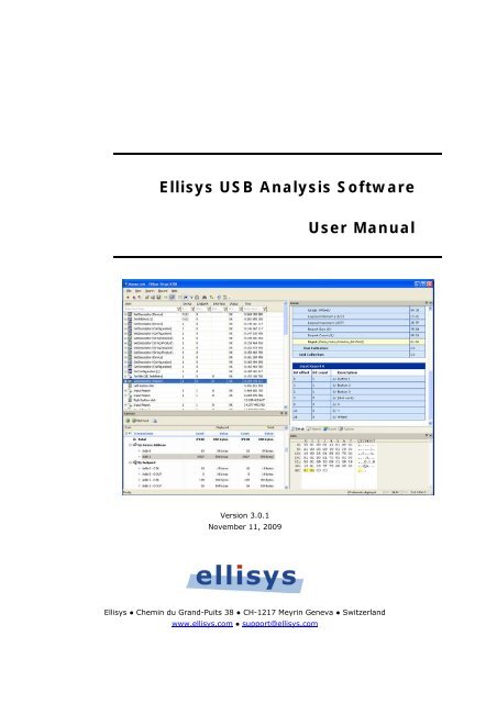 Ellisys USB Analysis Software User Manual