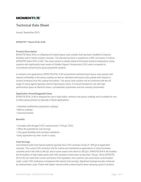 Technical Data Sheet