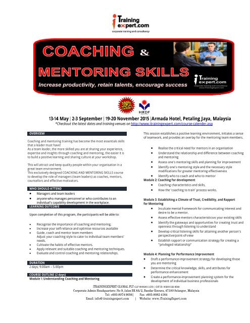 Coaching and Mentoring Skills Training for Managers