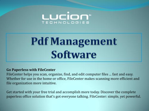 Pdf Management Software
