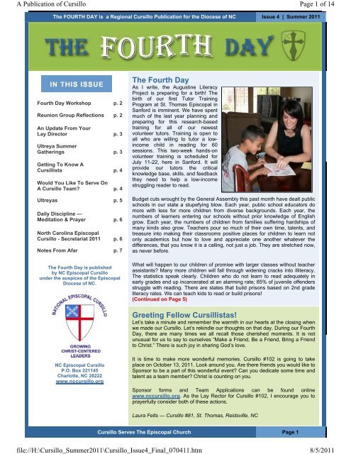 The Fourth Day - North Carolina Episcopal Cursillo