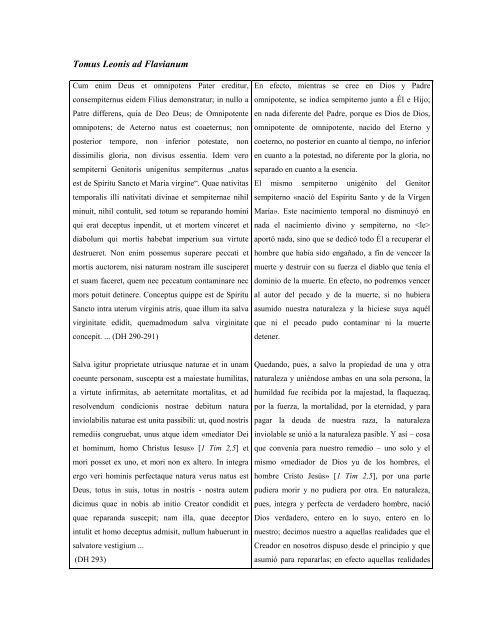 Tomus Leonis ad Flavianum - amoz.com.mx