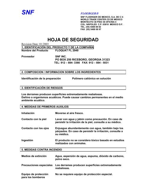 FLOQUAT FL2949 (MSDS).