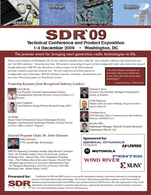 Conference Program - SDR Forum