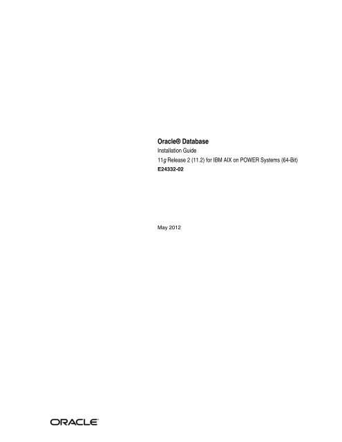 Oracle Database Installation Guide Oracle Software Downloads