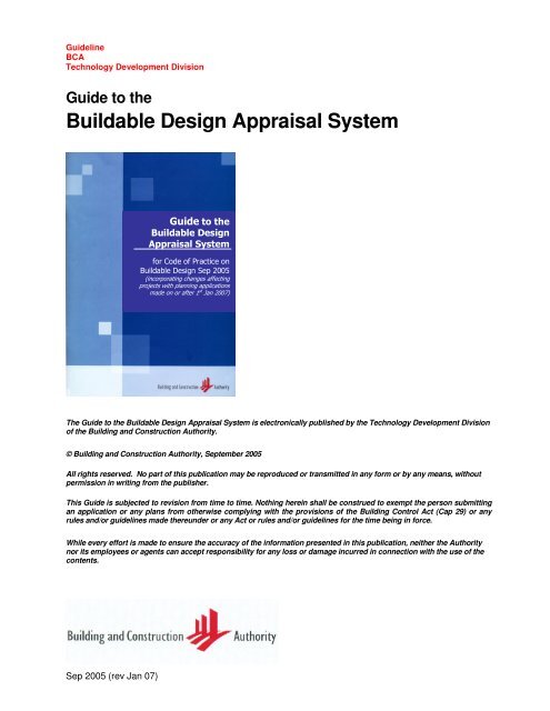 Buildable Design Appraisal System - Building & Construction Authority
