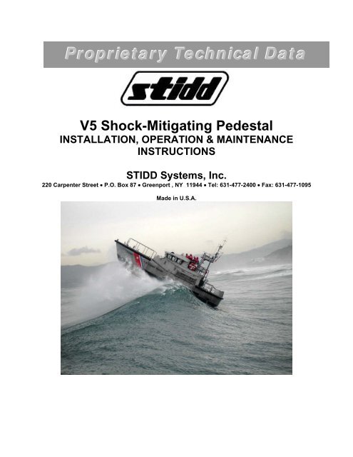 V5 Pedestal Sheet - STIDD Systems, Inc