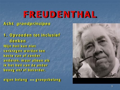 FREUDENTHAL • nauw betr