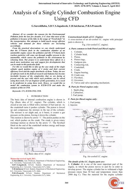 Analysis of a Single Cylinder Combustion Engine Using CFD