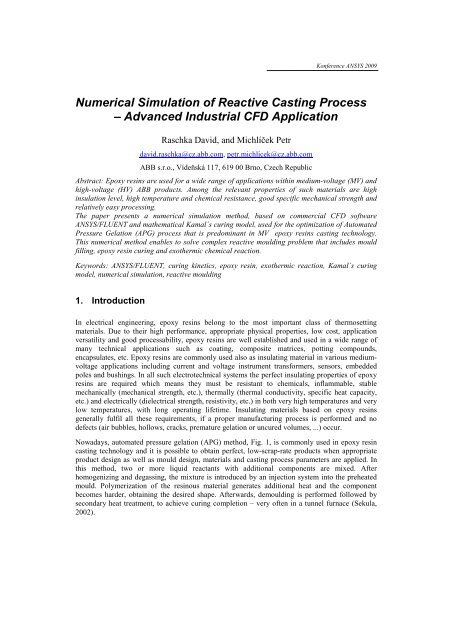 Numerical Simulation of Reactive Casting Process – Advanced ...