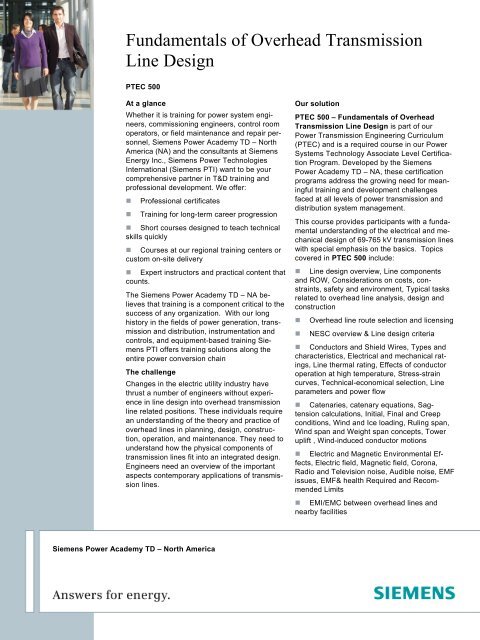 Fundamentals of Overhead Transmission Line Design - CourseWebs