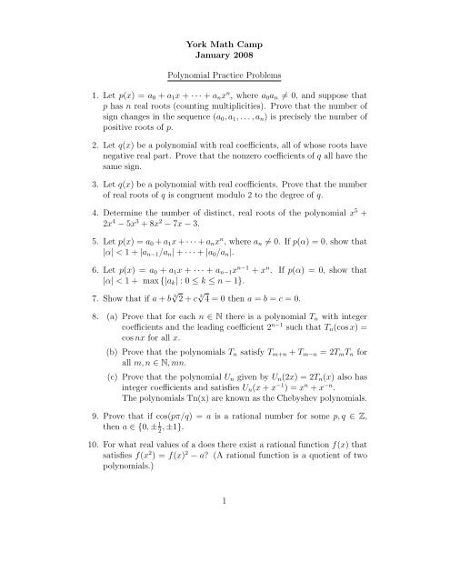 handout - Yufei Zhao