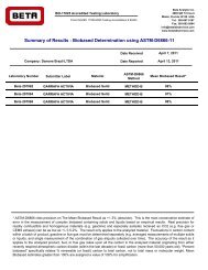 Biobased Determination using ASTM-D6866-10 - Danone