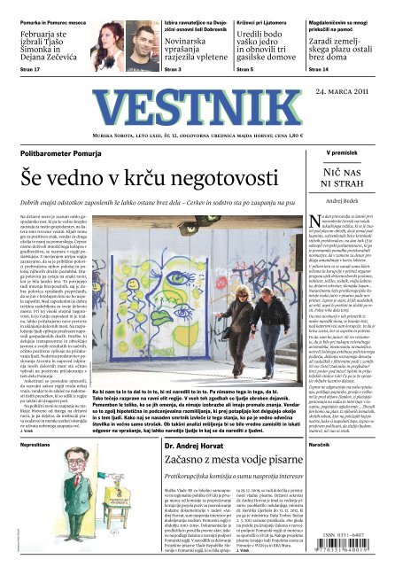 Å e vedno v krÄ u negotovosti - Vestnik