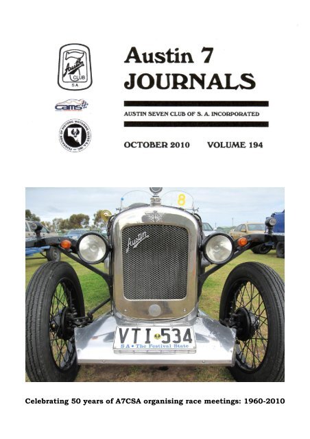 AUSTIN 7 CLUB OF S - Austin 7 Club (SA) Inc.