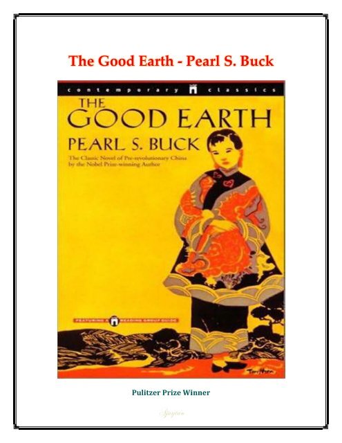 Pearl Buck The Good Earth
