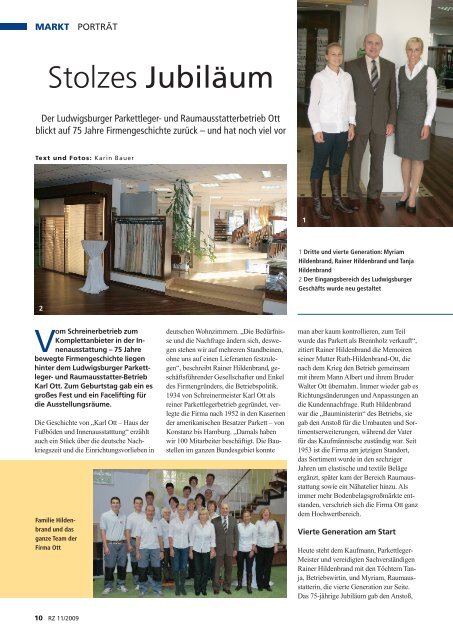 Vom Schreinerbetrieb zum - Karl Ott