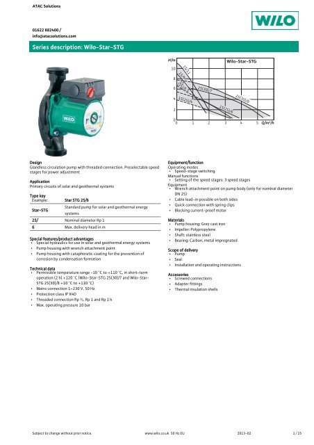 Series description: Wilo-Star-STG - Atac Solutions ltd