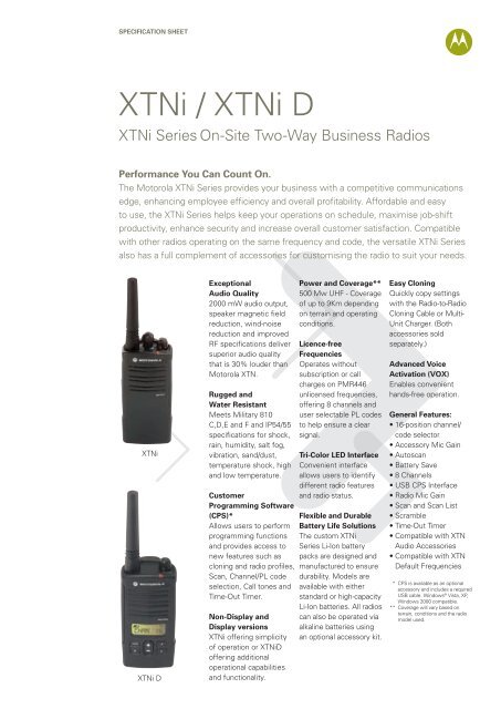 XTNi / XTNi D - Radiotrans