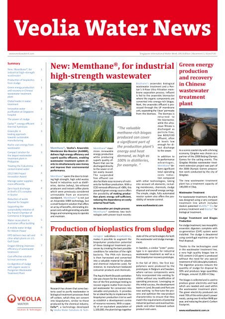 Veolia Water News - Veolia Water Solutions & Technologies