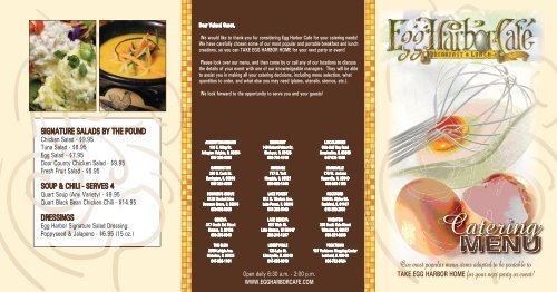 Catering - Egg Harbor Cafe