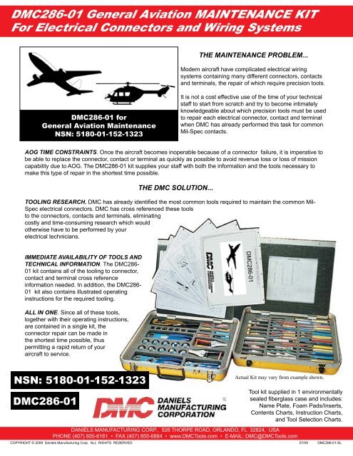 DMC286-01 MAINTENANCE KIT For Electrical Connectors and ...
