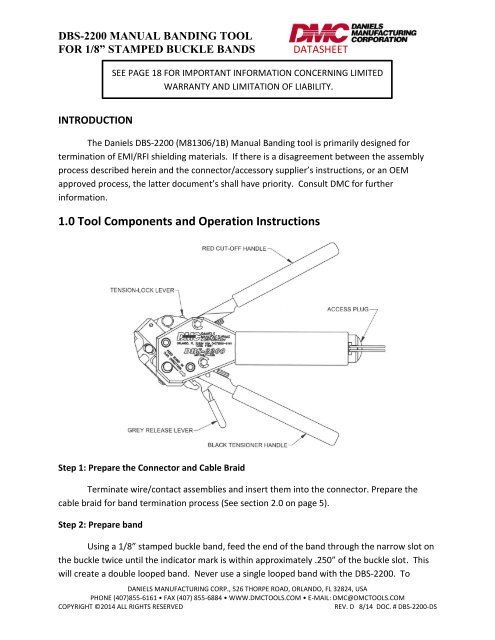 DBS-2200 - Daniels Manufacturing Corporation