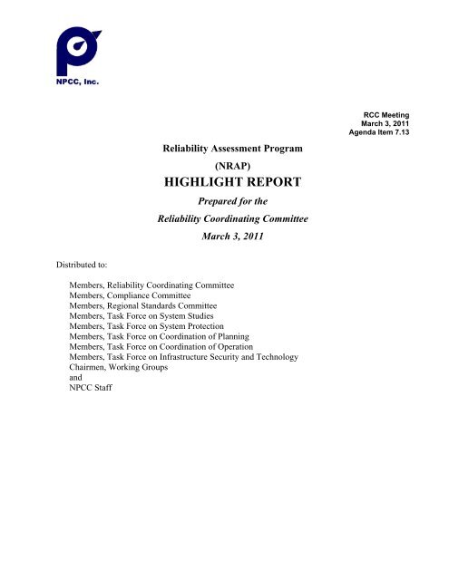 NRAP_Highlights_February_28 - NPCC