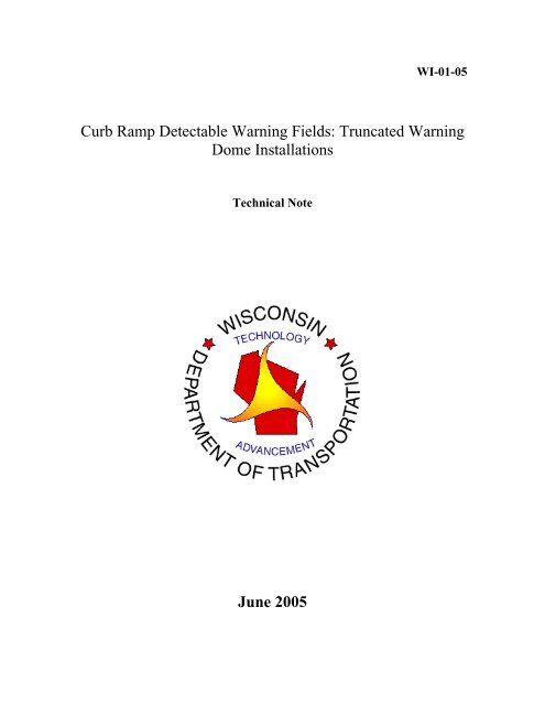 Curb Ramp Detectable Warning Fields - WisDOT Research