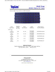 BGA Tray JEDEC Matrix IC Trays - TopLine