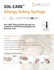 SOL-CARE LUER LOCK safety syringe单页缩小版 - Sol Millennium