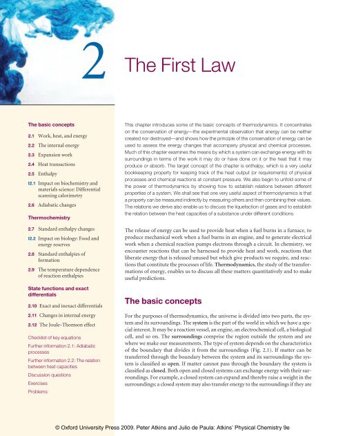 The First Law - Oxford University Press