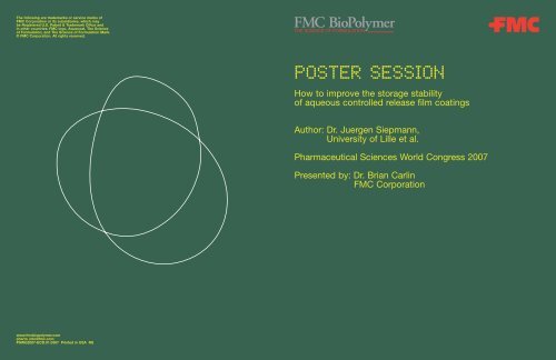 POSTER SESSION - FMC BioPolymer