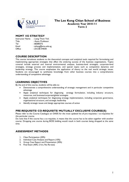 Course Outline Template