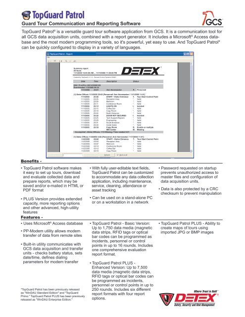 TopGuard Patrol Software - Central Time Clock, Inc.