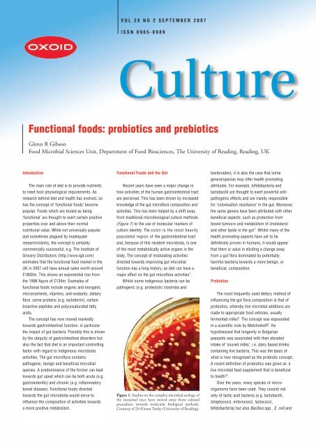Functional foods: probiotics and prebiotics - Oxoid