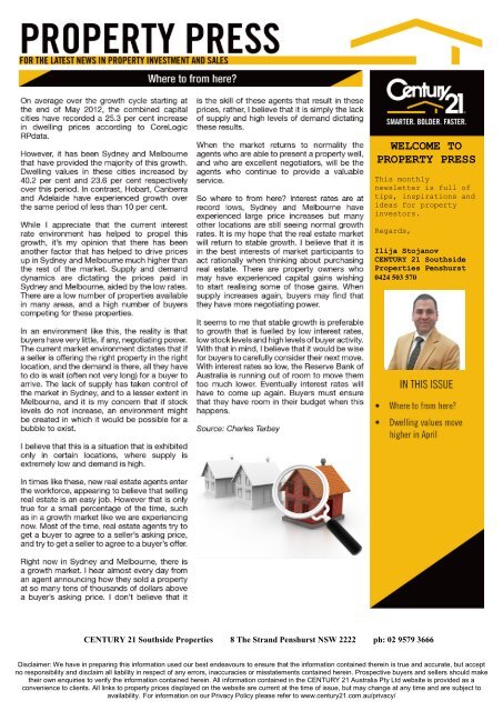 WELCOME TO PROPERTY PRESS