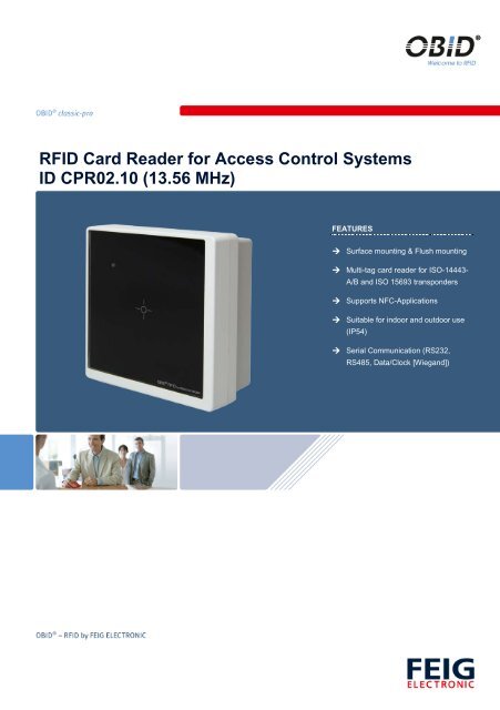 Multi-tag Proximity-Reader ID CPR02.10 (13.56 MHz) - FEIG ...